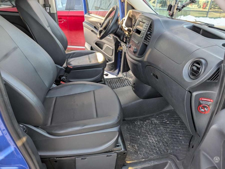 Blue Mercedes-Benz Vito 2019 in Vilnius, with an engine capacity of 2.14 L and mileage of 64 thousand km for 31880 €, photo 16 on AUTOMOTO.COM.LV