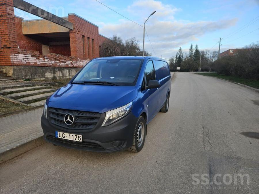 Blue Mercedes-Benz Vito 2016 in Riga, with an engine capacity of 2.10 L and mileage of 245 thousand km for 14900 €, photo 1 on AUTOMOTO.COM.LV
