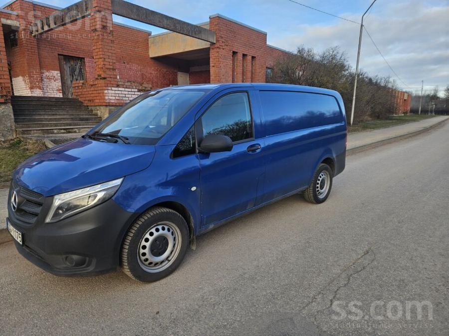 Blue Mercedes-Benz Vito 2016 in Riga, with an engine capacity of 2.10 L and mileage of 245 thousand km for 14900 €, photo 2 on AUTOMOTO.COM.LV
