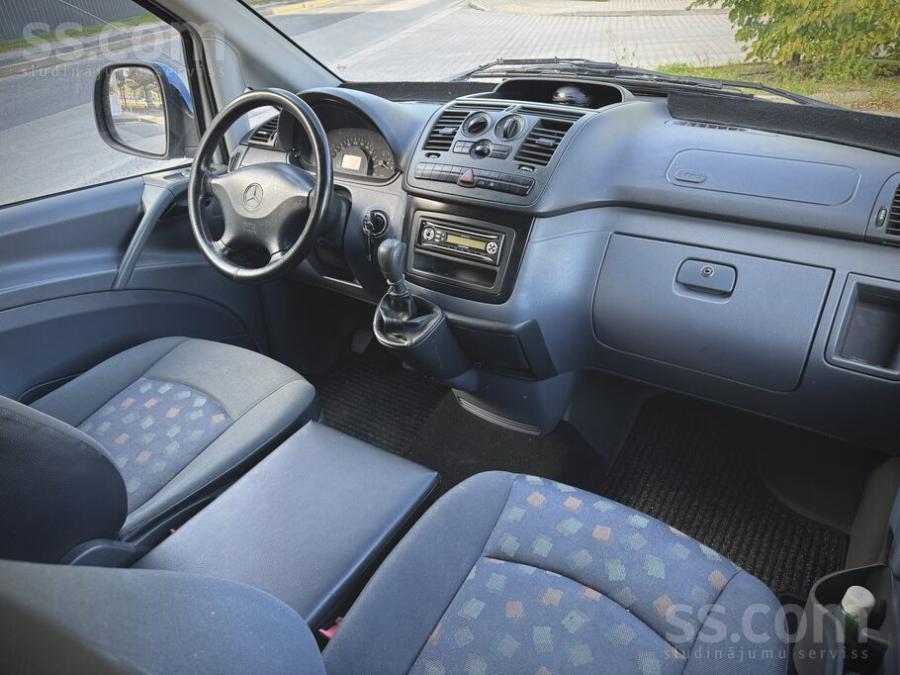 Blue Mercedes-Benz Vito 2007 in Riga, with an engine capacity of 2.20 L and mileage of 471 thousand km for 4000 €, photo 14 on AUTOMOTO.COM.LV