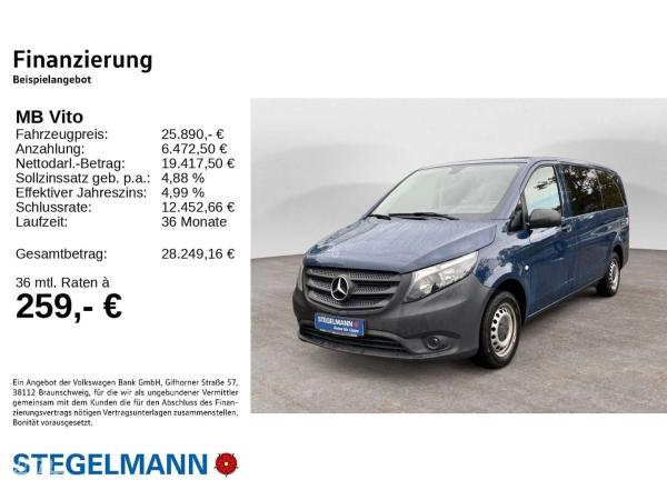 Blue Mercedes-Benz Vito 2019 in Kaunas, with an engine capacity of 2.00 L and mileage of 80 thousand km for 28261 €, photo 2 on AUTOMOTO.COM.LV