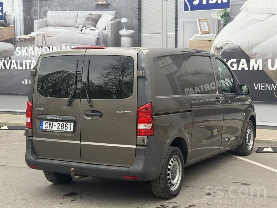 Brown Mercedes-Benz Vito 2015 in Riga, with an engine capacity of 2.20 L and mileage of 355 thousand km for 8900 €, photo 5 on AUTOMOTO.COM.LV