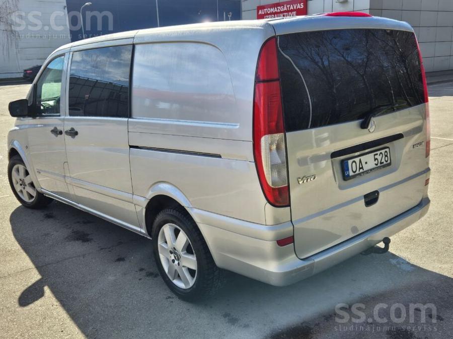 Grey Mercedes-Benz Vito 2010 in Liepaja, with an engine capacity of 2.20 L and mileage of 346 thousand km for 5600 €, photo 4 on AUTOMOTO.COM.LV