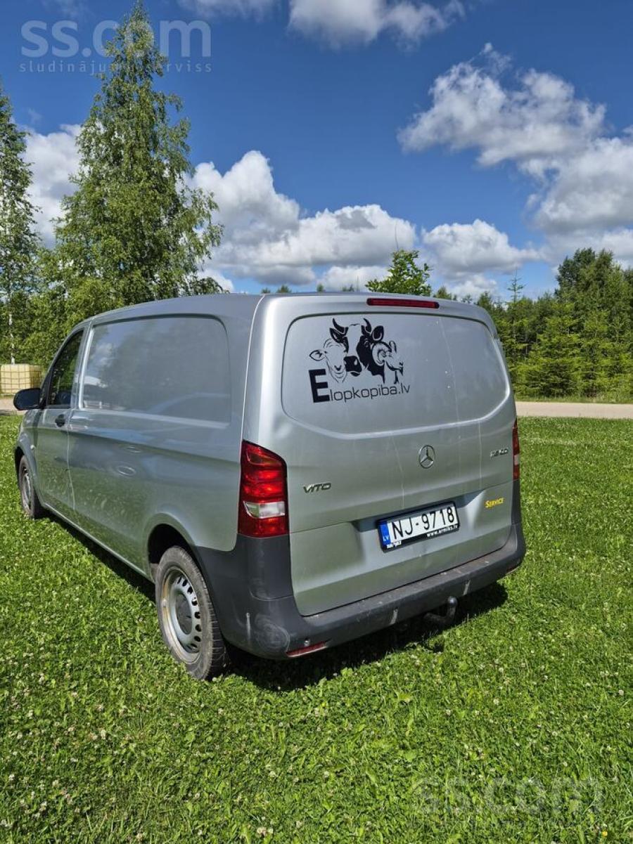 Grey Mercedes-Benz Vito 2015 in Jekabpils, with an engine capacity of 2.20 L and mileage of 273 thousand km for 8000 €, photo 7 on AUTOMOTO.COM.LV