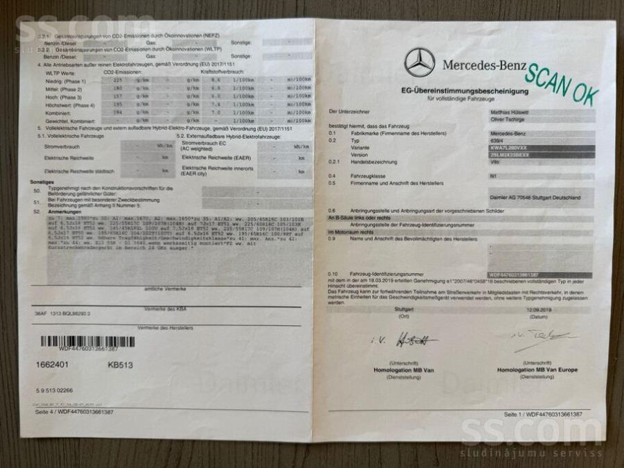 Серый Мерседес Вито 2021 в Валмиера, объемом двигателя 2.20 л и пробегом 219 тыс. км за 12750 €, фото 14 на AUTOMOTO.COM.LV