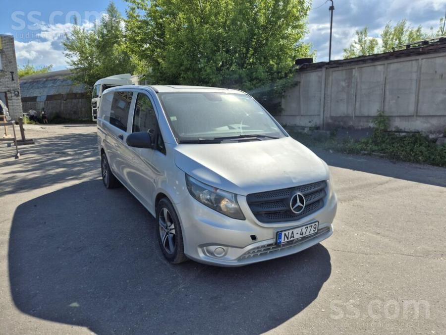Grey Mercedes-Benz Vito 2015 in Riga, with an engine capacity of 1.60 L and mileage of 376 thousand km for 12990 €, photo 3 on AUTOMOTO.COM.LV