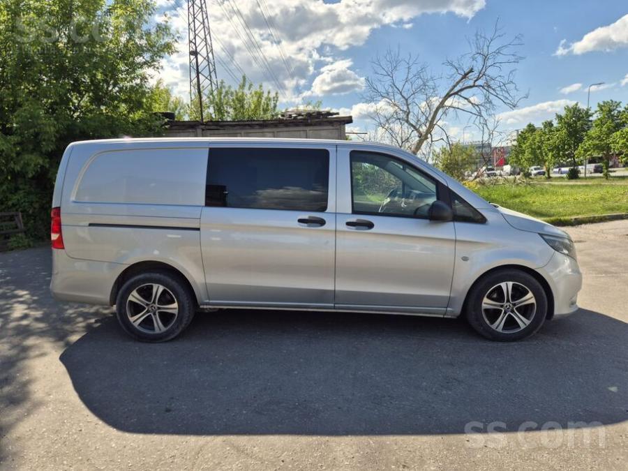 Grey Mercedes-Benz Vito 2015 in Riga, with an engine capacity of 1.60 L and mileage of 376 thousand km for 12990 €, photo 6 on AUTOMOTO.COM.LV