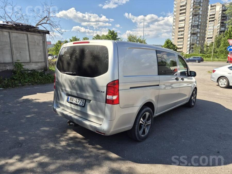 Grey Mercedes-Benz Vito 2015 in Riga, with an engine capacity of 1.60 L and mileage of 376 thousand km for 12990 €, photo 7 on AUTOMOTO.COM.LV