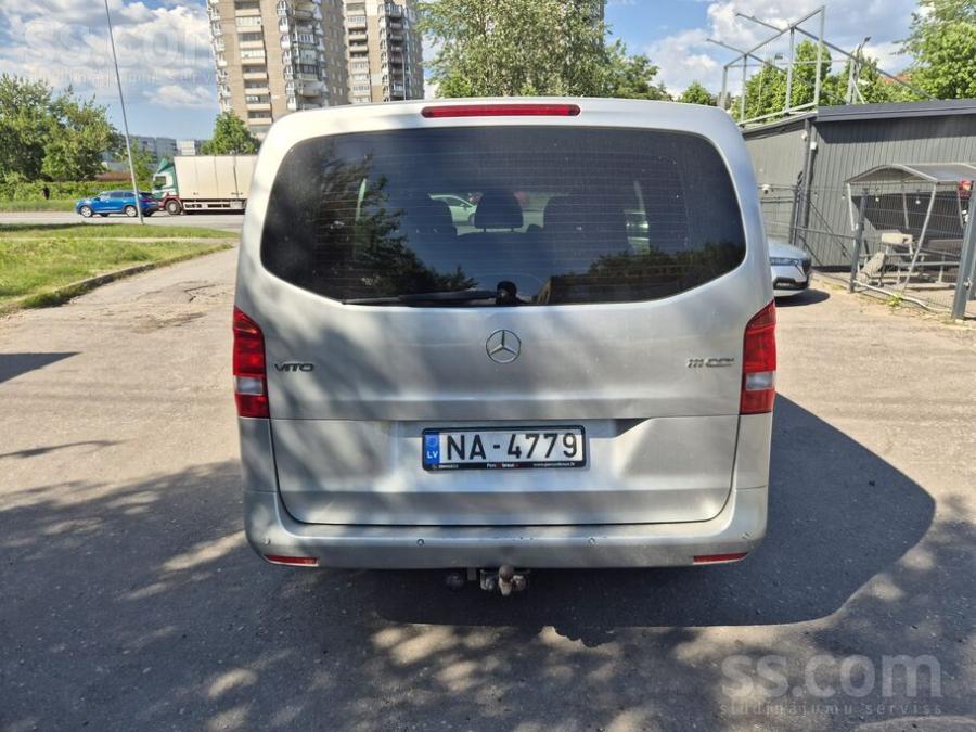 Grey Mercedes-Benz Vito 2015 in Riga, with an engine capacity of 1.60 L and mileage of 376 thousand km for 12990 €, photo 8 on AUTOMOTO.COM.LV