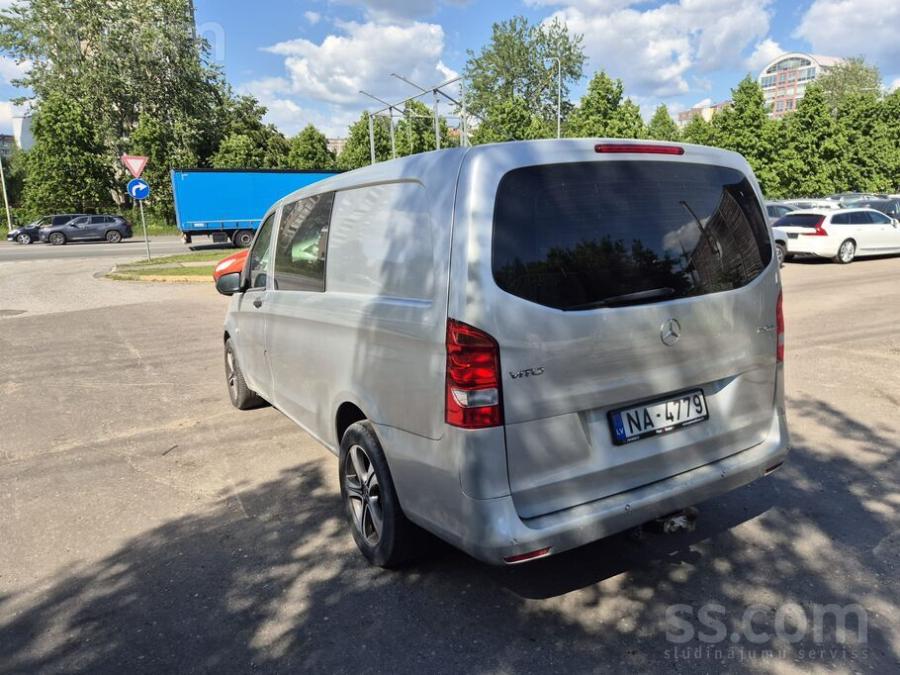 Grey Mercedes-Benz Vito 2015 in Riga, with an engine capacity of 1.60 L and mileage of 376 thousand km for 12990 €, photo 9 on AUTOMOTO.COM.LV