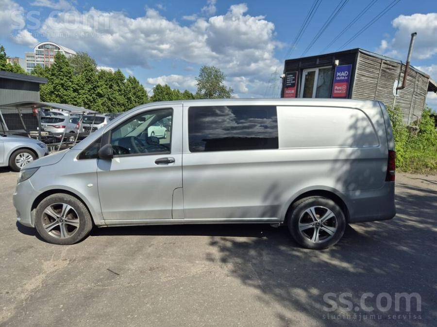 Grey Mercedes-Benz Vito 2015 in Riga, with an engine capacity of 1.60 L and mileage of 376 thousand km for 12990 €, photo 10 on AUTOMOTO.COM.LV
