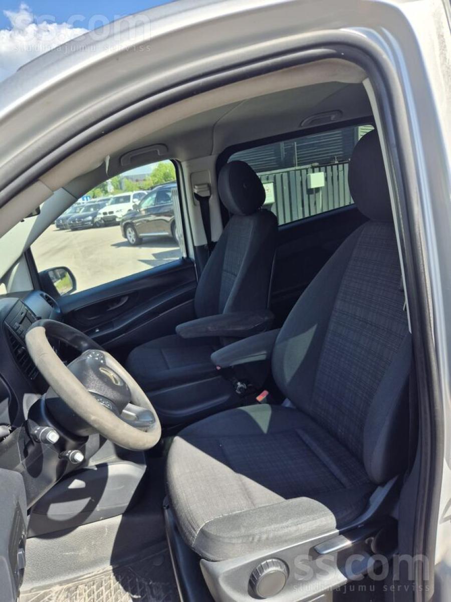 Grey Mercedes-Benz Vito 2015 in Riga, with an engine capacity of 1.60 L and mileage of 376 thousand km for 12990 €, photo 12 on AUTOMOTO.COM.LV