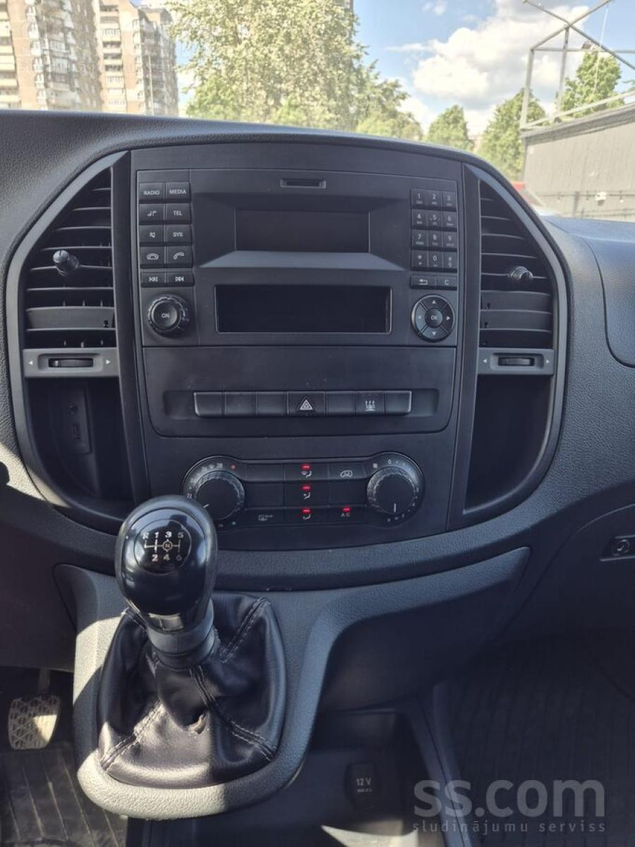Grey Mercedes-Benz Vito 2015 in Riga, with an engine capacity of 1.60 L and mileage of 376 thousand km for 12990 €, photo 16 on AUTOMOTO.COM.LV
