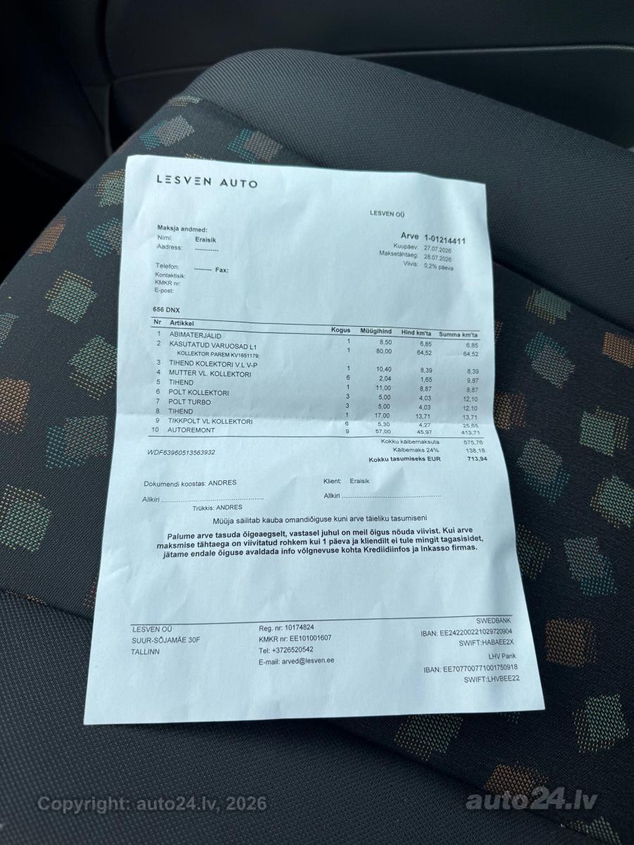 Pelēks Mercedes-Benz Vito 2010 Tallina, ar dzinēja tilpumu 3.00 L un nobraukumu 301 tūkst. km par 8999 €, foto 17 vietnē AUTOMOTO.COM.LV