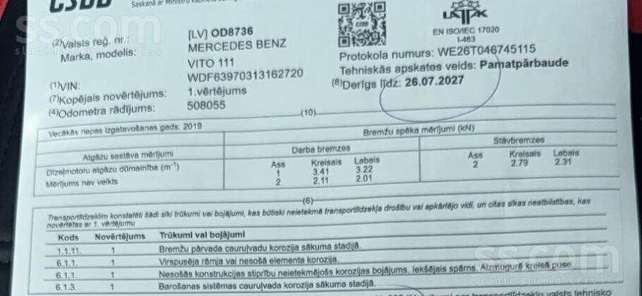 Красный Мерседес Вито 2006 в Рига, объемом двигателя 2.20 л и пробегом 510 тыс. км за 4400 €, фото 22 на AUTOMOTO.COM.LV
