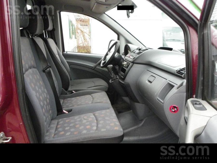 Sarkans Mercedes-Benz Vito 2007 Valka, ar dzinēja tilpumu 2.10 L un nobraukumu 316 tūkst. km par 2200 €, foto 14 vietnē AUTOMOTO.COM.LV