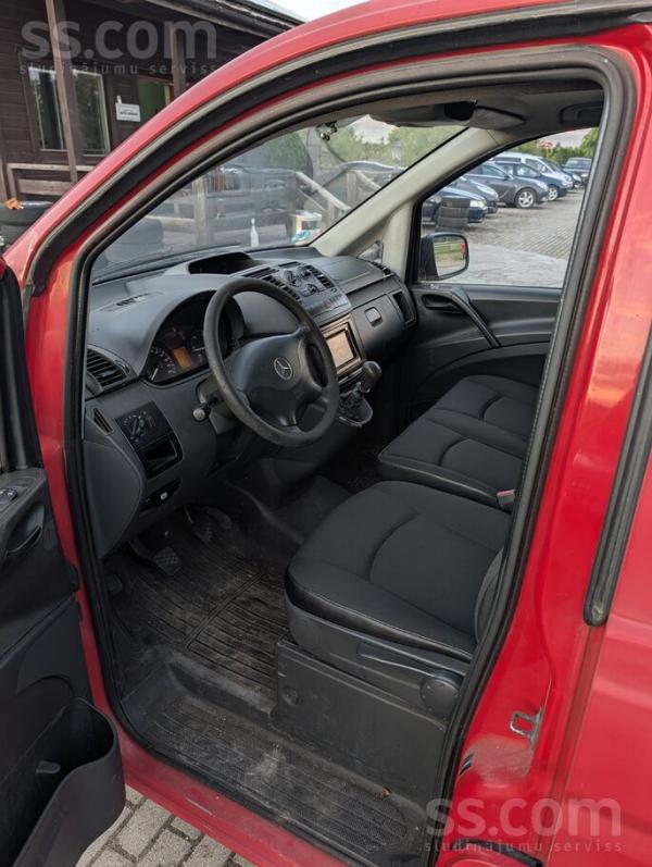 Red Mercedes-Benz Vito 2010 in Liepaja, with an engine capacity of 2.20 L and mileage of 277 thousand km for 5800 €, photo 6 on AUTOMOTO.COM.LV