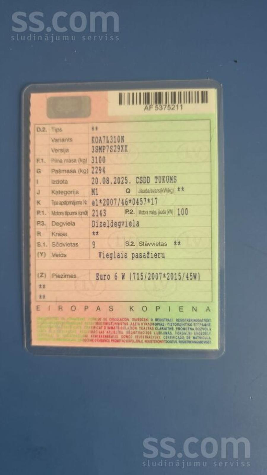 Красный Мерседес Вито 2016 в Тукумс, объемом двигателя 2.10 л и пробегом 188 тыс. км за 10000 €, фото 11 на AUTOMOTO.COM.LV