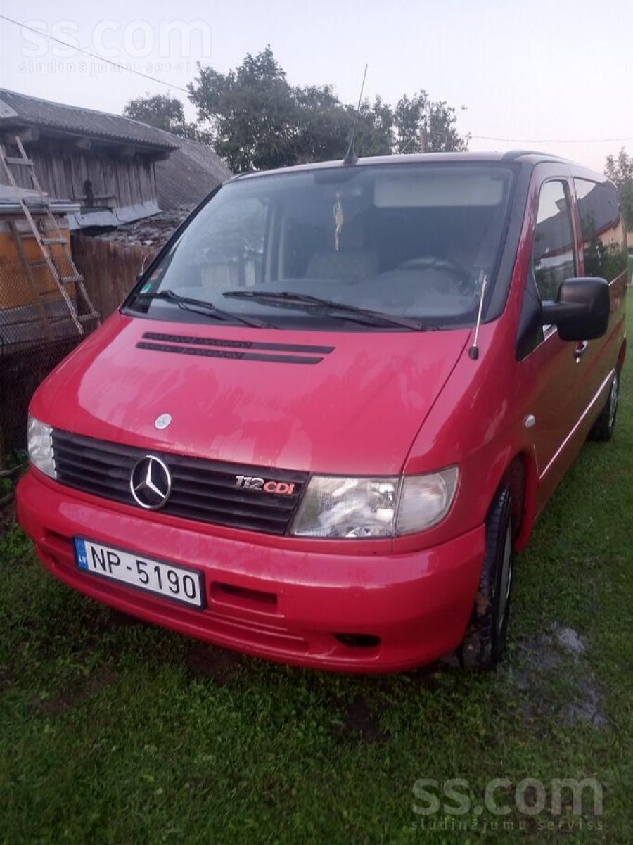 Sarkans Mercedes-Benz Vito 2003 Limbaži, ar dzinēja tilpumu 2.20 L un nobraukumu 250 tūkst. km par 4000 €, foto 5 vietnē AUTOMOTO.COM.LV