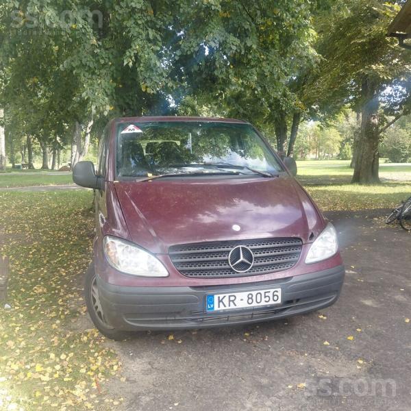 Red Mercedes-Benz Vito 2006 in Ventspils, with an engine capacity of 2.10 L and mileage of 559 thousand km for 2400 €, photo 3 on AUTOMOTO.COM.LV