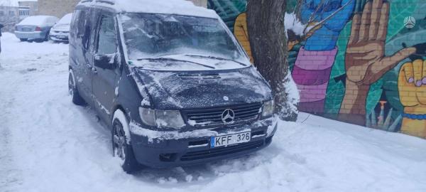 Black Mercedes-Benz Vito V220 2002 in Vilnius, with an engine capacity of 2.20 L and mileage of 230 thousand km for 2000 €, photo 1 on AUTOMOTO.COM.LV