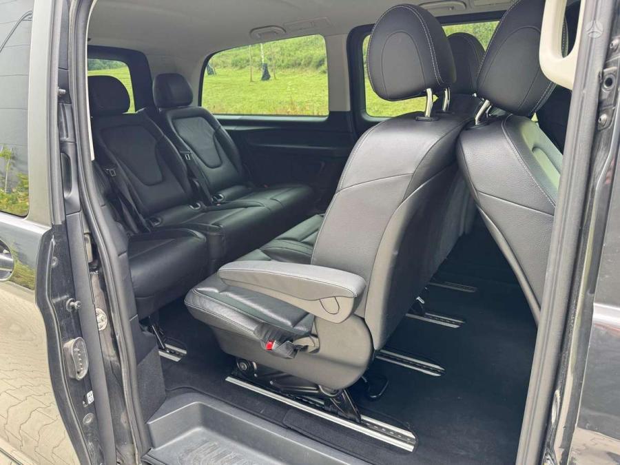 Black Mercedes-Benz Vito V220 2019 in Vilnius, with an engine capacity of 1.95 L and mileage of 327 thousand km for 28435 €, photo 18 on AUTOMOTO.COM.LV