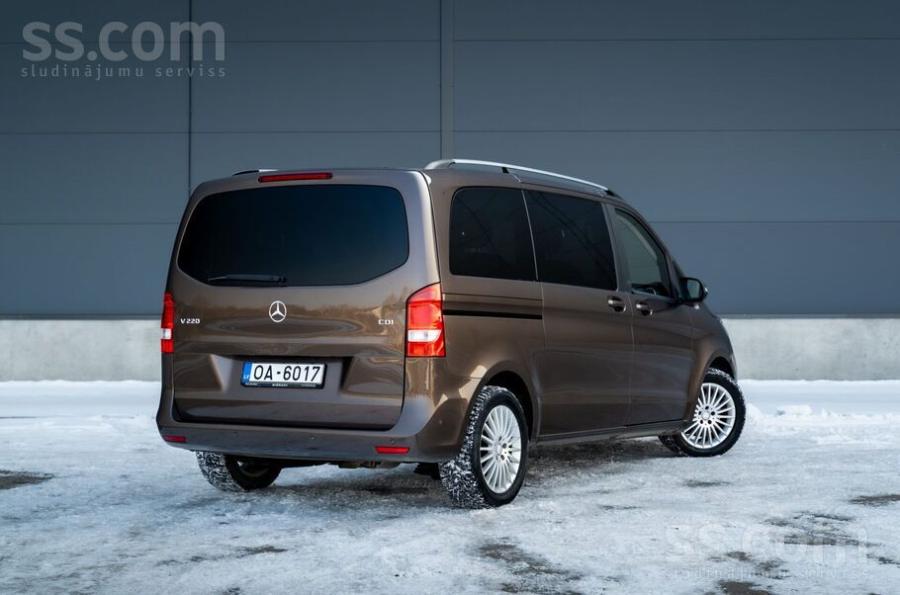 Brown Mercedes-Benz Vito V220 2015 in Riga, with an engine capacity of 2.20 L and mileage of 365 thousand km for 17990 €, photo 7 on AUTOMOTO.COM.LV