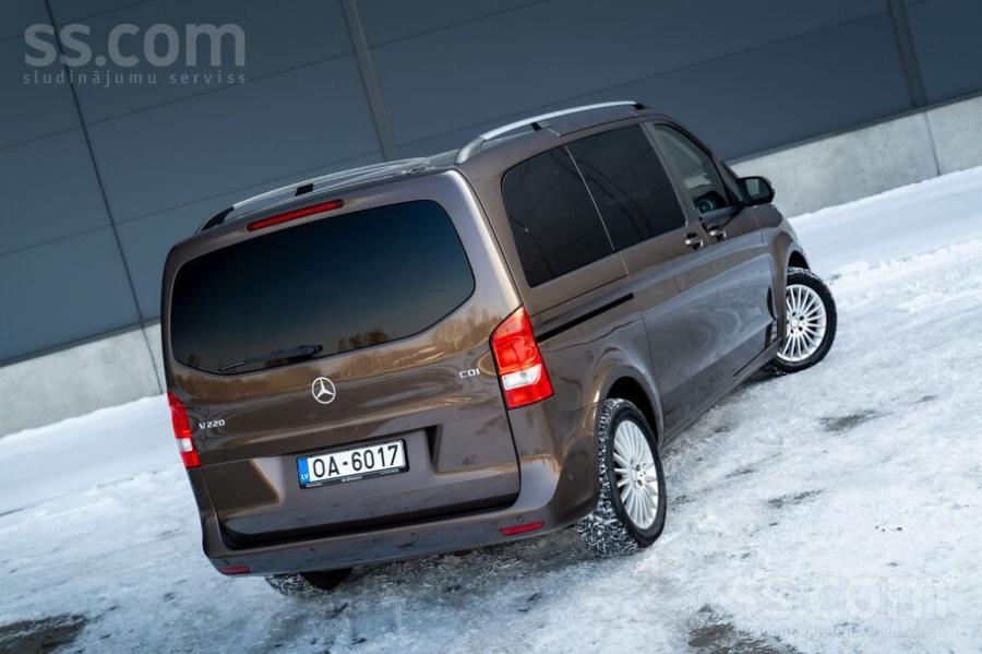 Brown Mercedes-Benz Vito V220 2015 in Riga, with an engine capacity of 2.20 L and mileage of 365 thousand km for 17990 €, photo 8 on AUTOMOTO.COM.LV