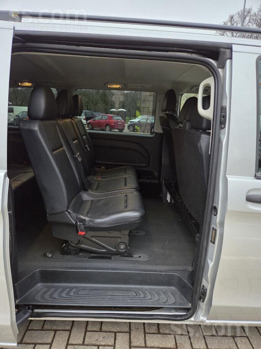 Grey Mercedes-Benz Vito V220 2016 in Riga, with an engine capacity of 2.10 L and mileage of 275 thousand km for 23000 €, photo 9 on AUTOMOTO.COM.LV
