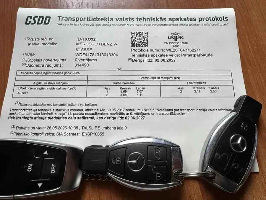 Серый Мерседес Vito V220 2015 в Талси, объемом двигателя 2.10 л и пробегом 314 тыс. км за 19800 €, фото 33 на AUTOMOTO.COM.LV