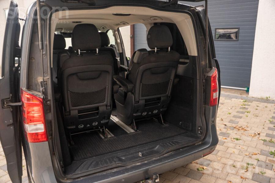 Grey Mercedes-Benz Vito V220 2016 in Riga, with an engine capacity of 2.20 L and mileage of 376 thousand km for 15990 €, photo 28 on AUTOMOTO.COM.LV