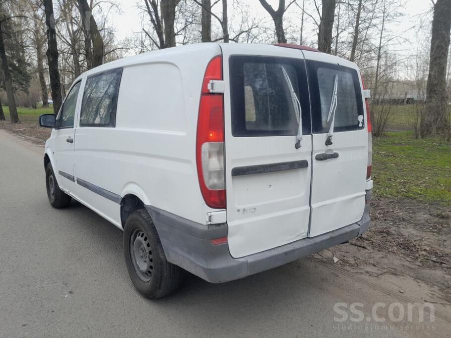 White Mercedes-Benz Vito 2010 in Riga, with an engine capacity of 2.20 L and mileage of 185 thousand km for 1650 €, photo 5 on AUTOMOTO.COM.LV