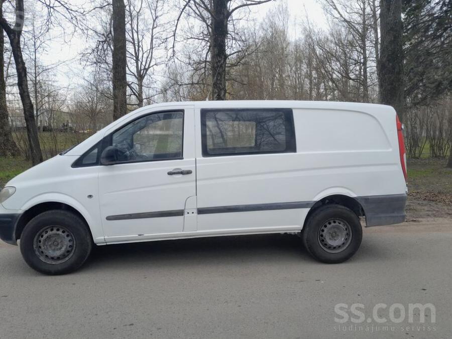 White Mercedes-Benz Vito 2010 in Riga, with an engine capacity of 2.20 L and mileage of 185 thousand km for 1650 €, photo 6 on AUTOMOTO.COM.LV