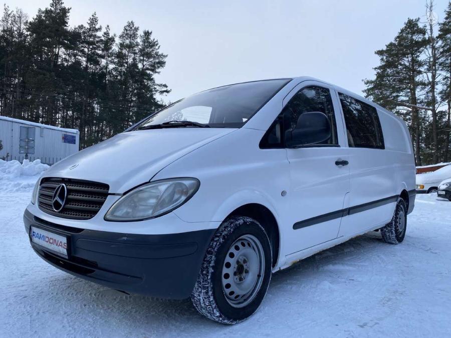 White Mercedes-Benz Vito 2005 in Jonava, with an engine capacity of 2.14 L and mileage of 469 thousand km for 2450 €, photo 3 on AUTOMOTO.COM.LV