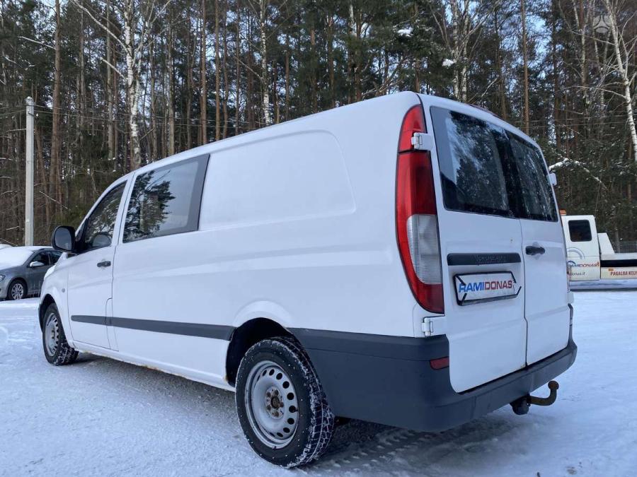 White Mercedes-Benz Vito 2005 in Jonava, with an engine capacity of 2.14 L and mileage of 469 thousand km for 2450 €, photo 6 on AUTOMOTO.COM.LV