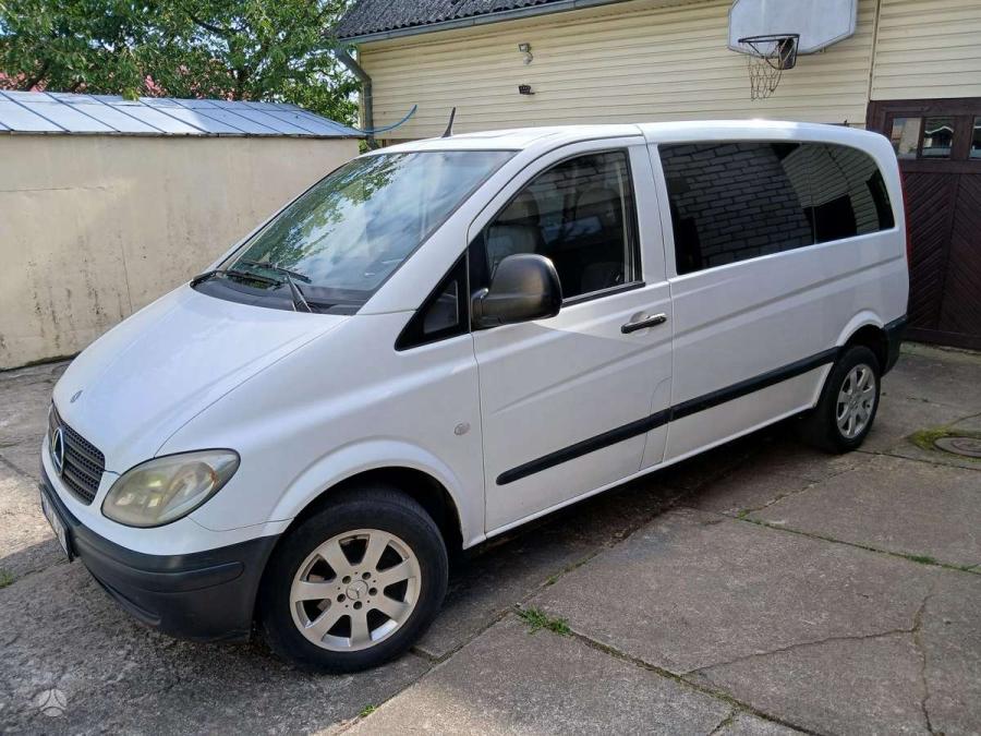 White Mercedes-Benz Vito 2006 in Kaunas, with an engine capacity of 2.15 L and mileage of 370 thousand km for 2900 €, photo 8 on AUTOMOTO.COM.LV