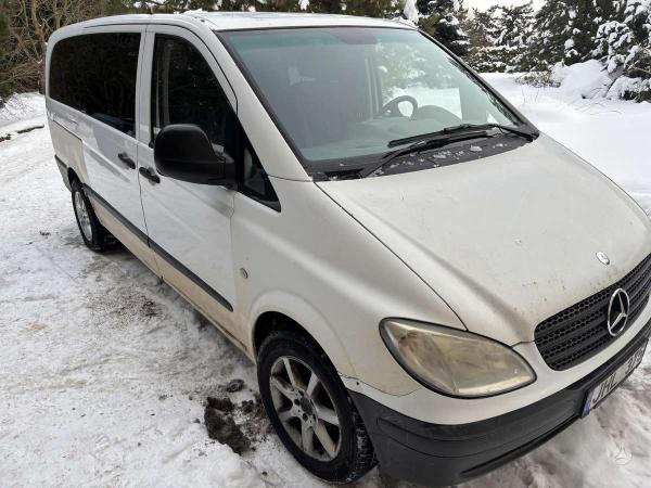 White Mercedes-Benz Vito 2007 in Kedainiai, with an engine capacity of 2.15 L and mileage of 413 thousand km for 3000 €, photo 4 on AUTOMOTO.COM.LV
