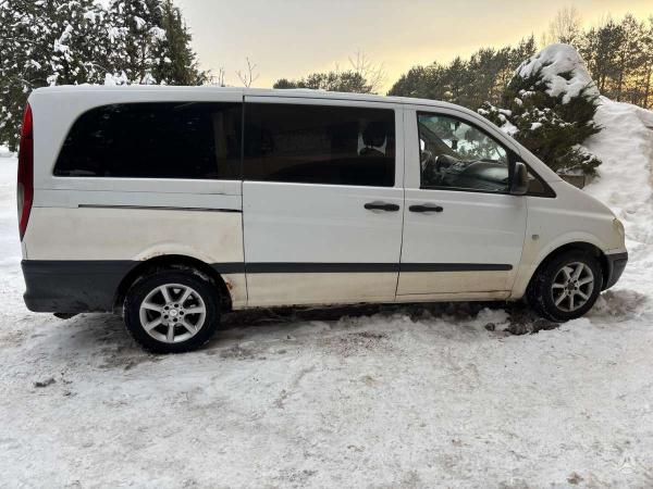 White Mercedes-Benz Vito 2007 in Kedainiai, with an engine capacity of 2.15 L and mileage of 413 thousand km for 3000 €, photo 5 on AUTOMOTO.COM.LV