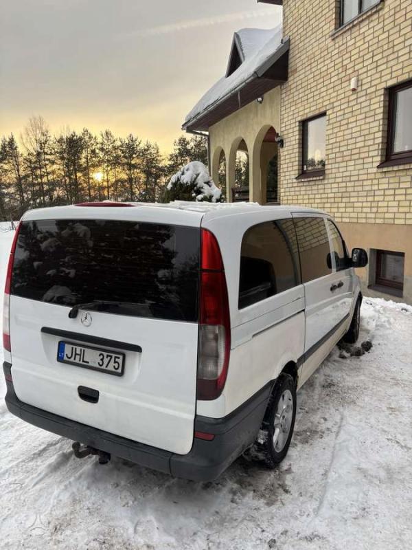 White Mercedes-Benz Vito 2007 in Kedainiai, with an engine capacity of 2.15 L and mileage of 413 thousand km for 3000 €, photo 6 on AUTOMOTO.COM.LV