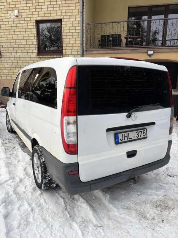 White Mercedes-Benz Vito 2007 in Kedainiai, with an engine capacity of 2.15 L and mileage of 413 thousand km for 3000 €, photo 7 on AUTOMOTO.COM.LV