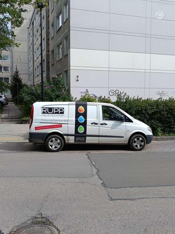 White Mercedes-Benz Vito 2008 in Vilnius, with an engine capacity of 2.20 L and mileage of 435 thousand km for 3500 €, photo 4 on AUTOMOTO.COM.LV