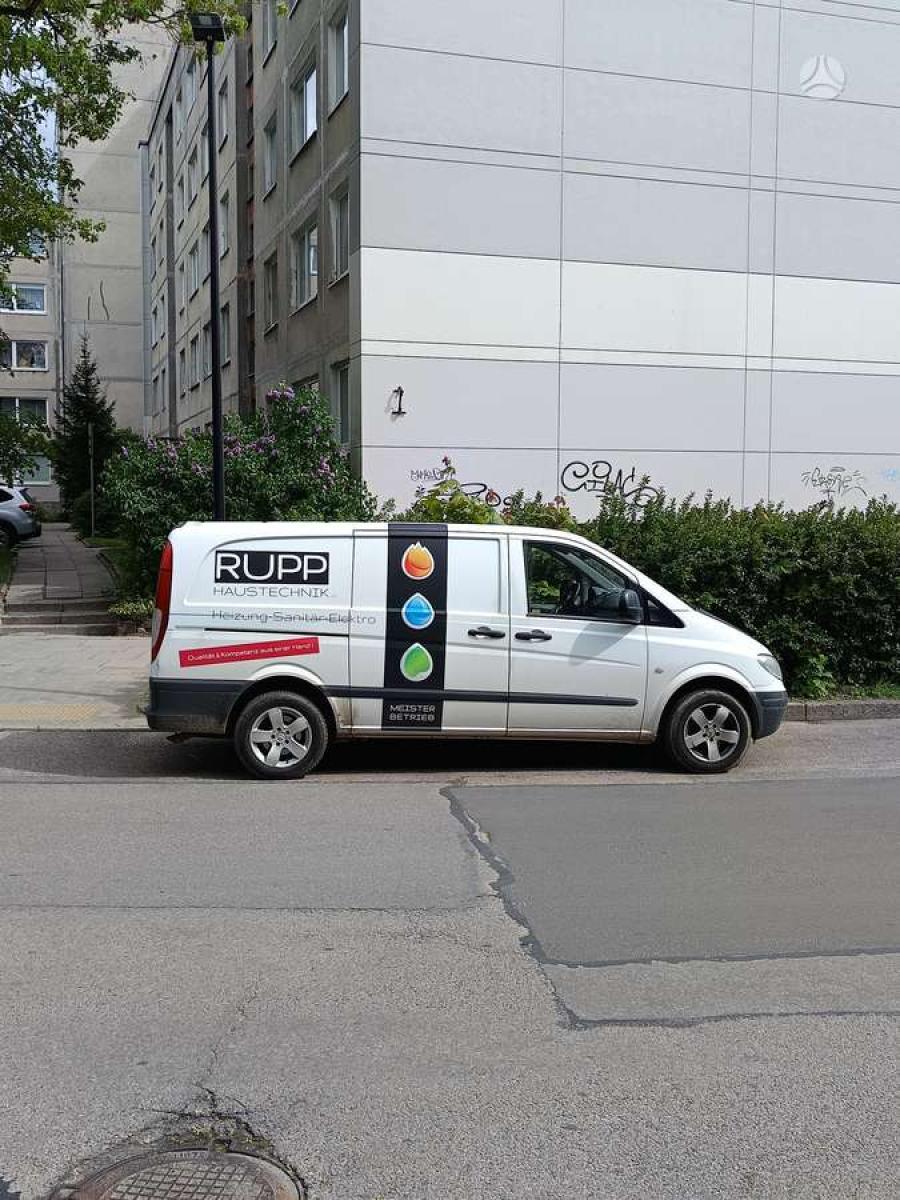 White Mercedes-Benz Vito 2008 in Vilnius, with an engine capacity of 2.20 L and mileage of 435 thousand km for 3500 €, photo 4 on AUTOMOTO.COM.LV