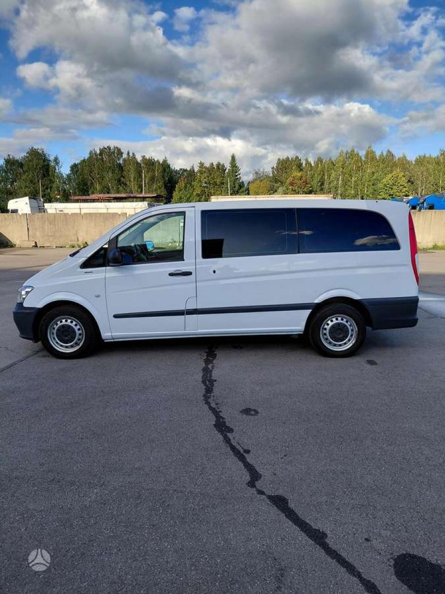 White Mercedes-Benz Vito 2011 in Panevezys, with an engine capacity of 2.10 L and mileage of 309 thousand km for 7900 €, photo 6 on AUTOMOTO.COM.LV