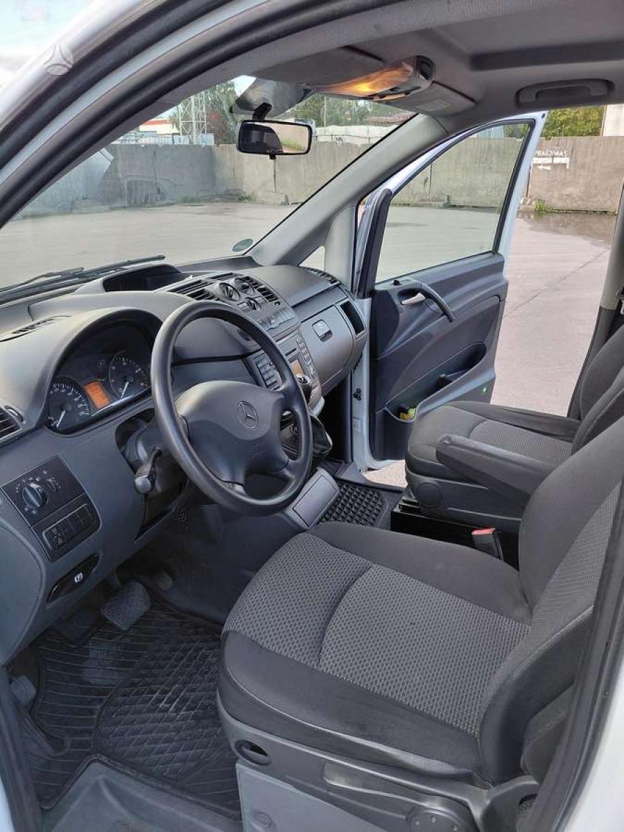 White Mercedes-Benz Vito 2011 in Panevezys, with an engine capacity of 2.10 L and mileage of 309 thousand km for 7900 €, photo 11 on AUTOMOTO.COM.LV