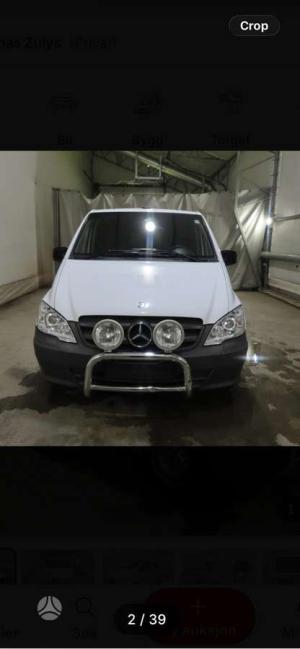 Balts Mercedes-Benz Vito 2012 Ukmergė, ar dzinēja tilpumu 2.20 L un nobraukumu 280 tūkst. km par 6000 €, foto  vietnē AUTOMOTO.COM.LV