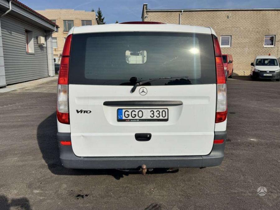 White Mercedes-Benz Vito 2012 in Radviliskis, with an engine capacity of 2.14 L and mileage of 257 thousand km for 5142 €, photo 7 on AUTOMOTO.COM.LV