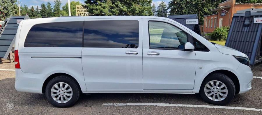 White Mercedes-Benz Vito 2017 in Marijampole, with an engine capacity of 2.14 L and mileage of 279 thousand km for 14600 €, photo 5 on AUTOMOTO.COM.LV