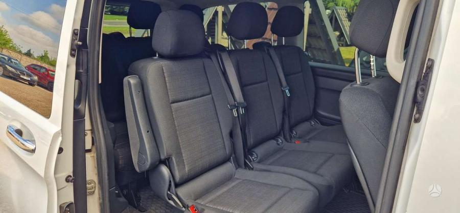 White Mercedes-Benz Vito 2017 in Marijampole, with an engine capacity of 2.14 L and mileage of 279 thousand km for 14600 €, photo 7 on AUTOMOTO.COM.LV