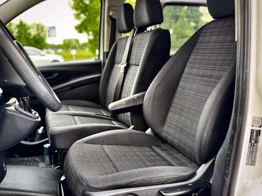 White Mercedes-Benz Vito 2017 in Klaipeda, with an engine capacity of 1.60 L and mileage of 156 thousand km for 11750 €, photo 7 on AUTOMOTO.COM.LV