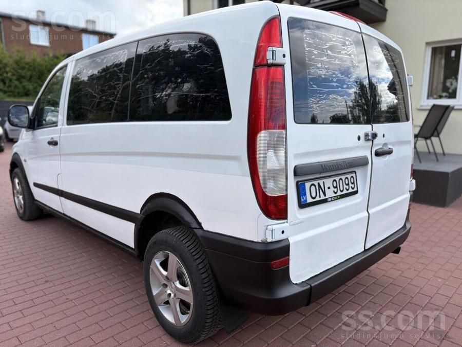 White Mercedes-Benz Vito 2005 in Riga, with an engine capacity of 2.20 L and mileage of 305 thousand km for 2300 €, photo 6 on AUTOMOTO.COM.LV